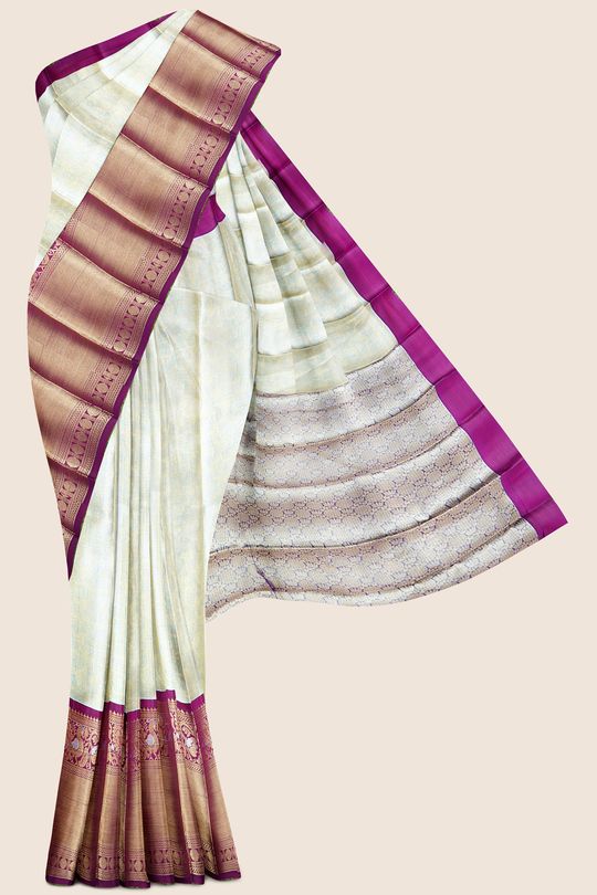 Tissue Kuppadam Light Onion Pink And Dark Wine Saree